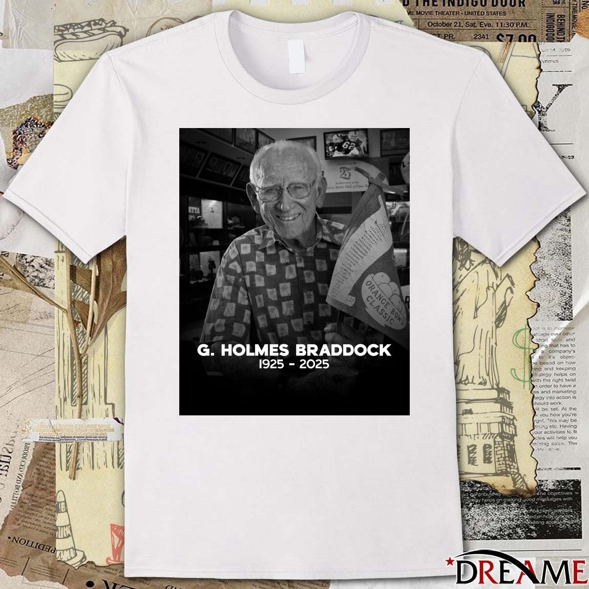 Official Miami Hurricanes Football Rest in peace Mr. Holmes Braddock 1925 - 2025 Poster t-shirt ...