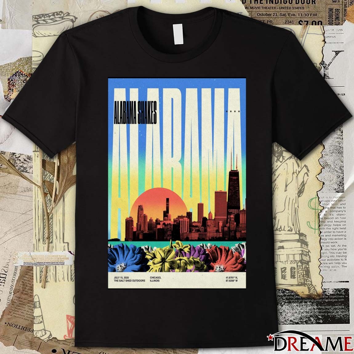 Official Poster Alabama Shakes 15 July 2025 Chicago IL at The Salt Shed ...