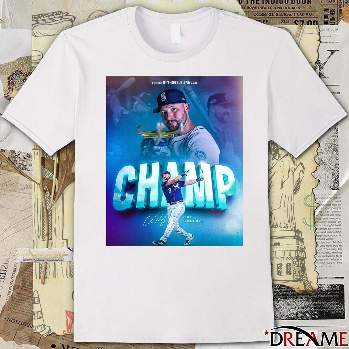 Official Seattle Mariners Cal Raleigh Champ T-Mobile MLB Home Run Derby ...