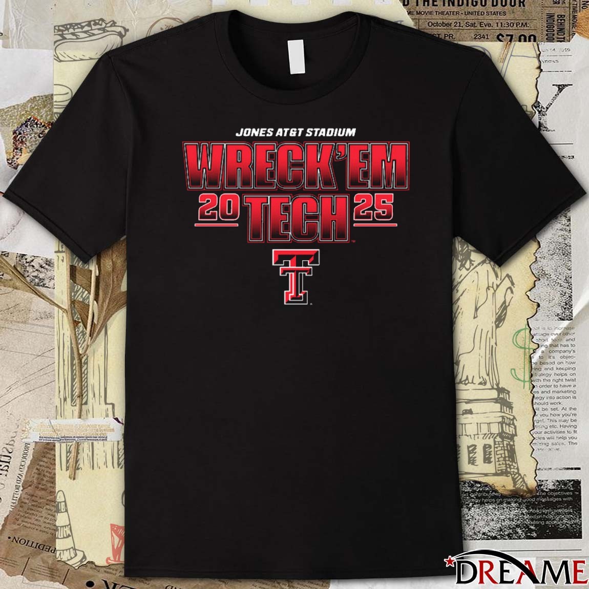Official Texas Tech Red Raiders 2025 Wreck 'Em Tech Jones AT&T Stadium ...