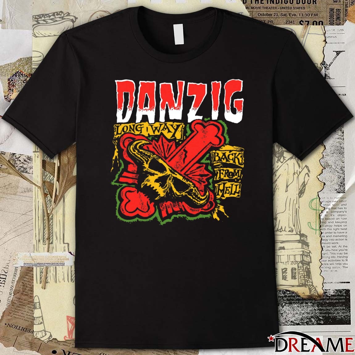 Official Danzig Long Way Back From Hell Skull 2025 t-shirt, hoodie ...