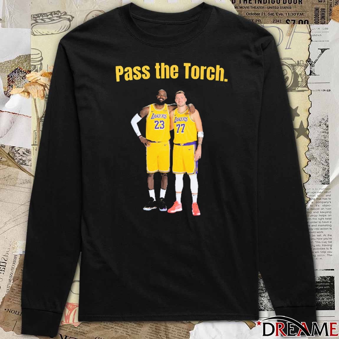 Official LeBron James x Luka Doncic Pass the Torch Fan t-shirt, hoodie ...