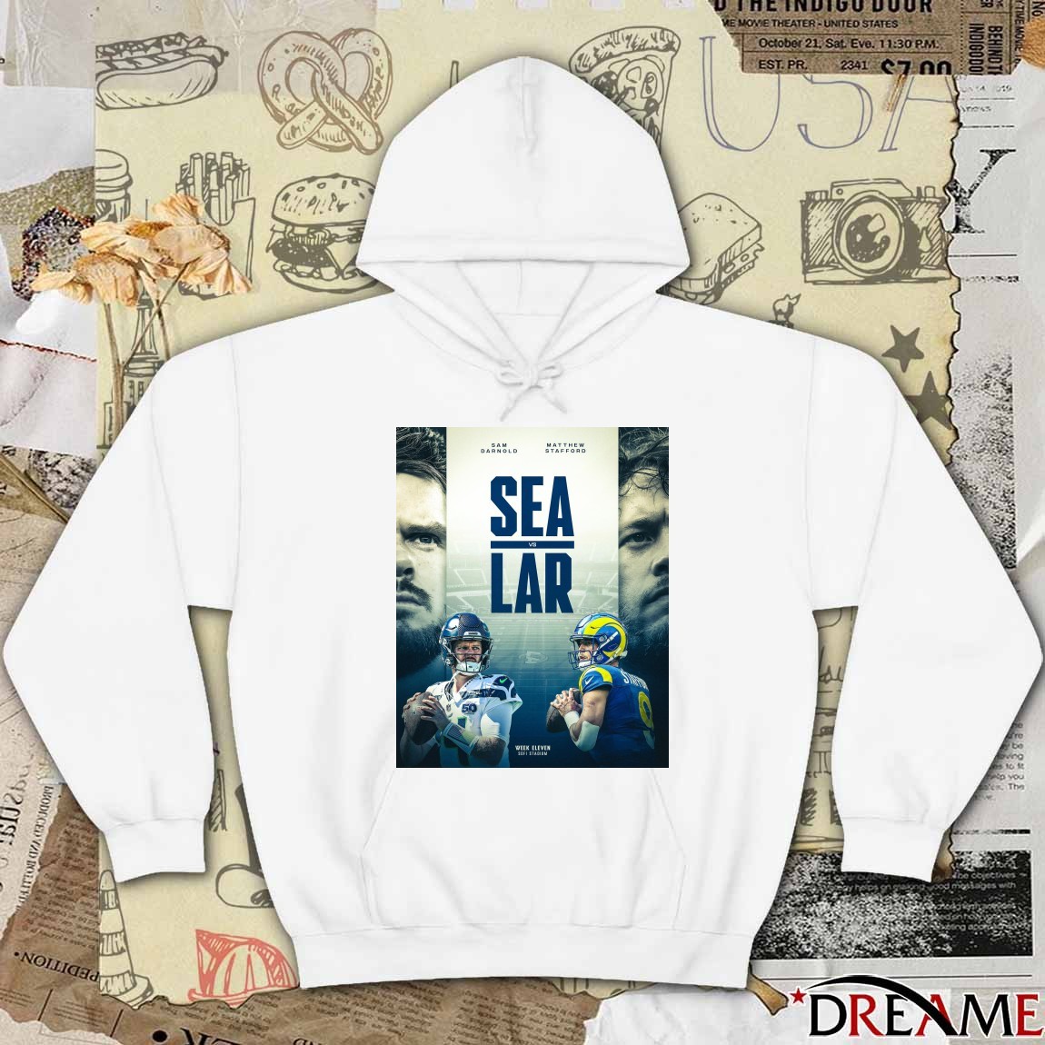 Official Sam Darnold Seahawks Vs Matthew Stafford Rams NFL Week Eleven ...