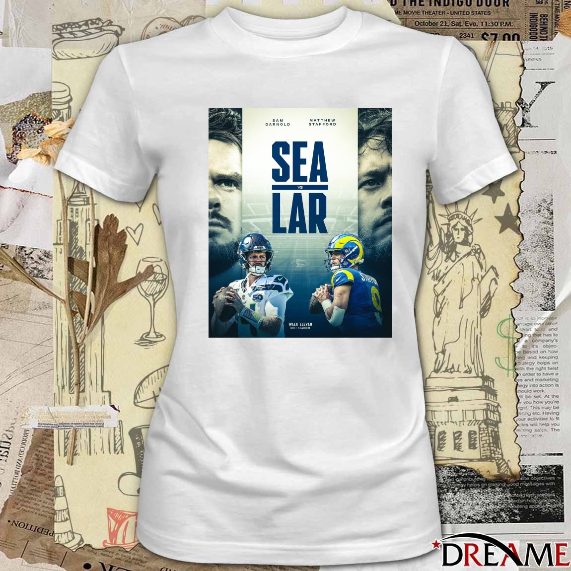 Official Sam Darnold Seahawks Vs Matthew Stafford Rams NFL Week Eleven ...