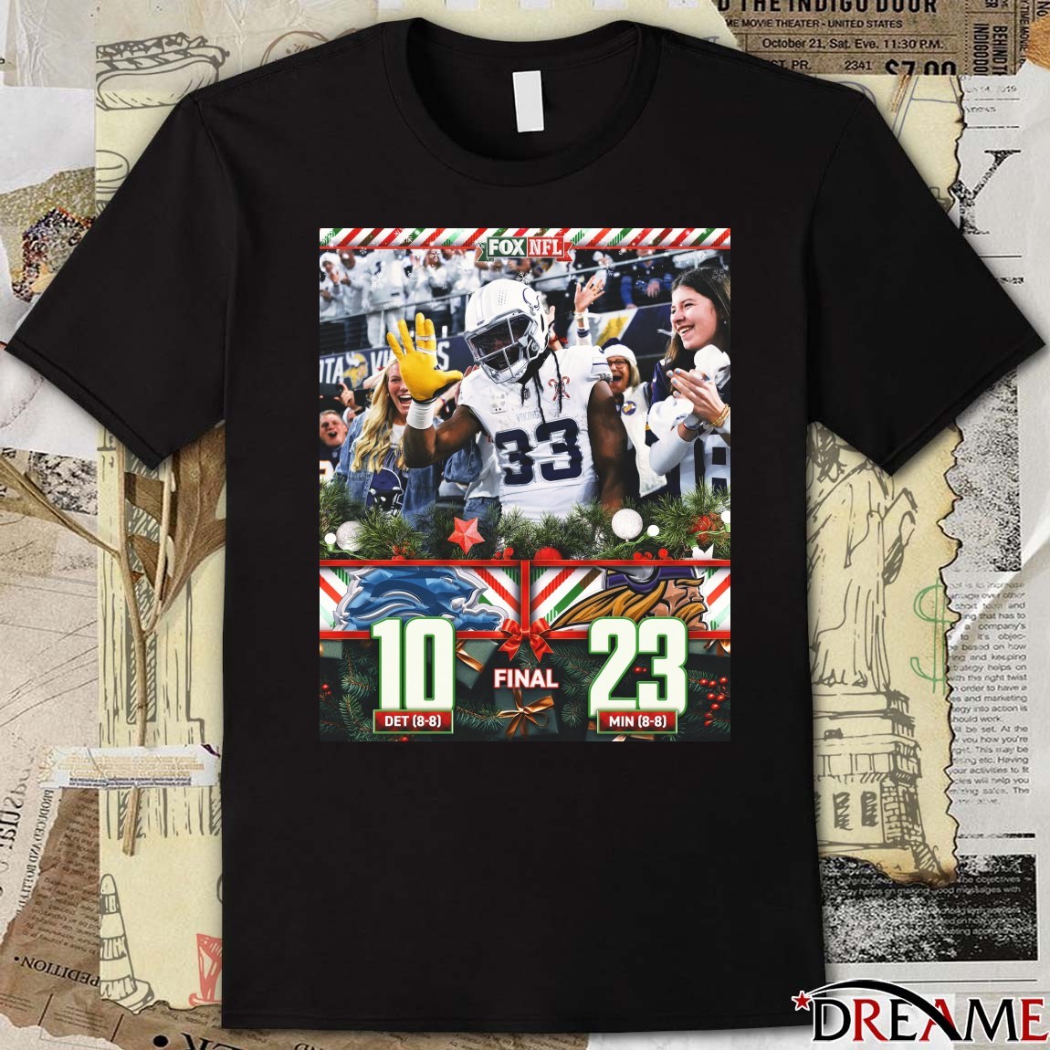 Official 2025 NFL Christmas Day Minnesota Vikings Vs Detroit Lions ...