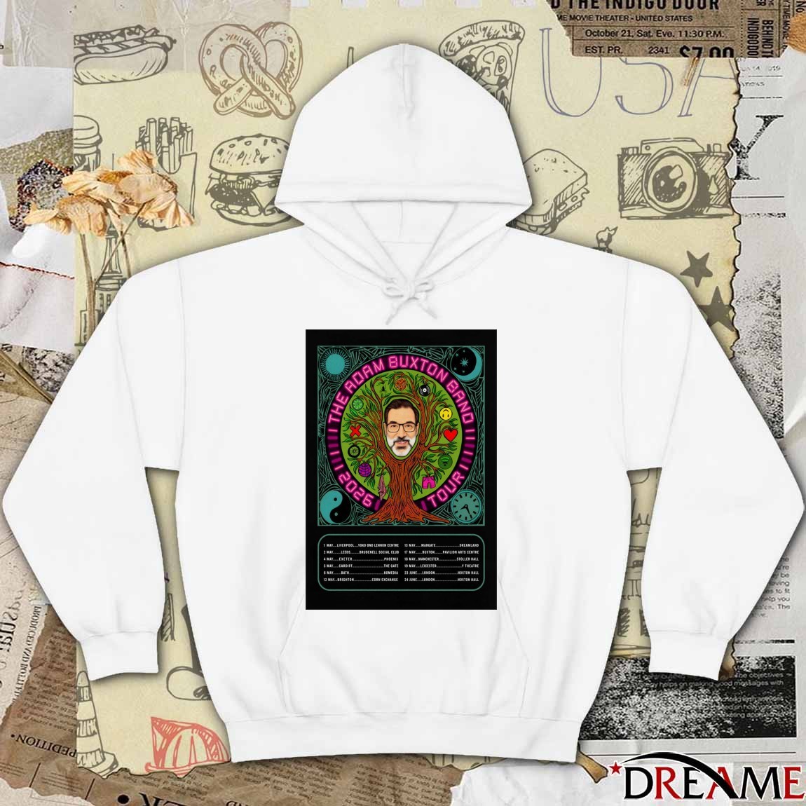 Official Poster The Adam Buxton Band 2026 Spring Tour May 1 - June 24 t ...