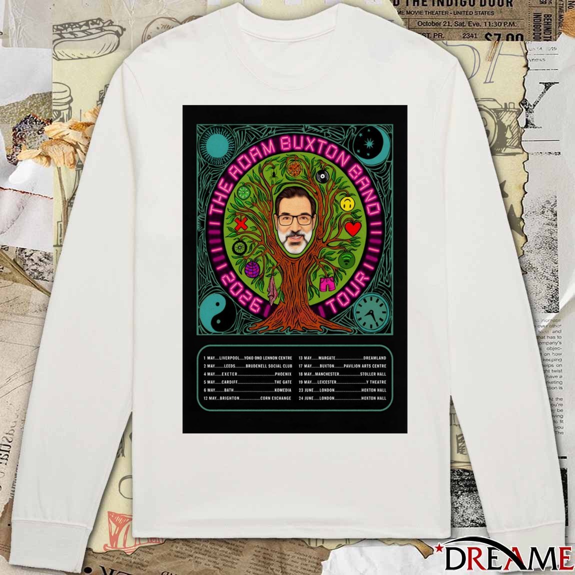 Official Poster The Adam Buxton Band 2026 Spring Tour May 1 - June 24 t ...