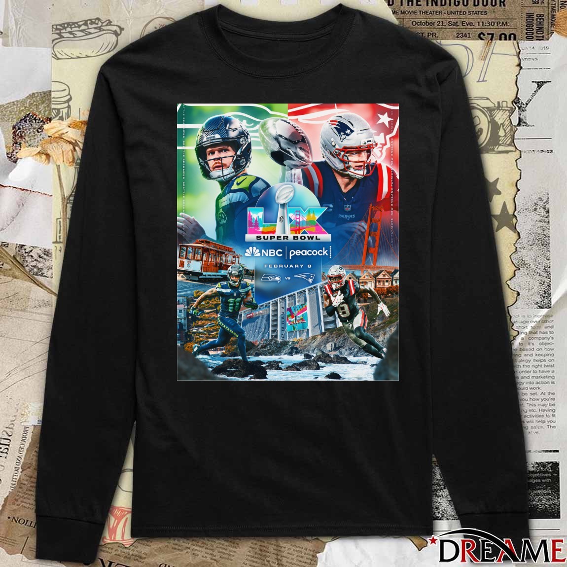 Official Seattle Seahawks Vs New England Patriots Super Bowl LX ...